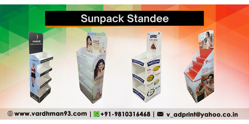 Sunpack Standee - Custom Printed Lightweight Display | Vardhman Ad Print
