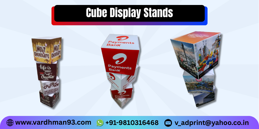 Cube Display Stands Manufacturer in Delhi | Custom POP Displays